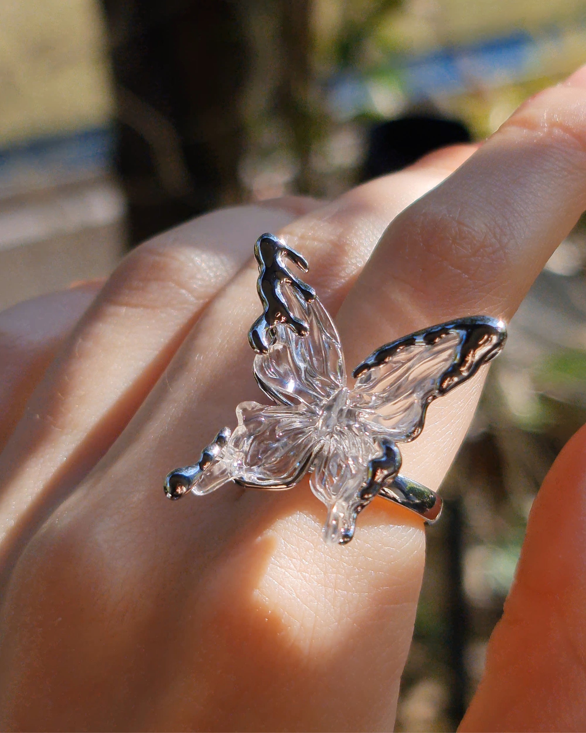 Crystal Butterfly Ring – Nikaneko